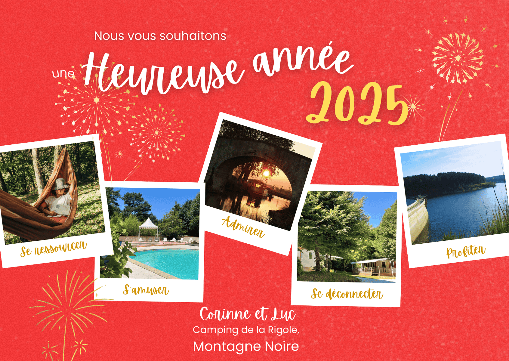 Nos plus beau souhaits pour vos vacances 2025 - Camping de la Rigole, Tarn